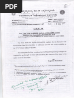 VTU Dec 2025/Jan 2026 Exam Timetable | PDF