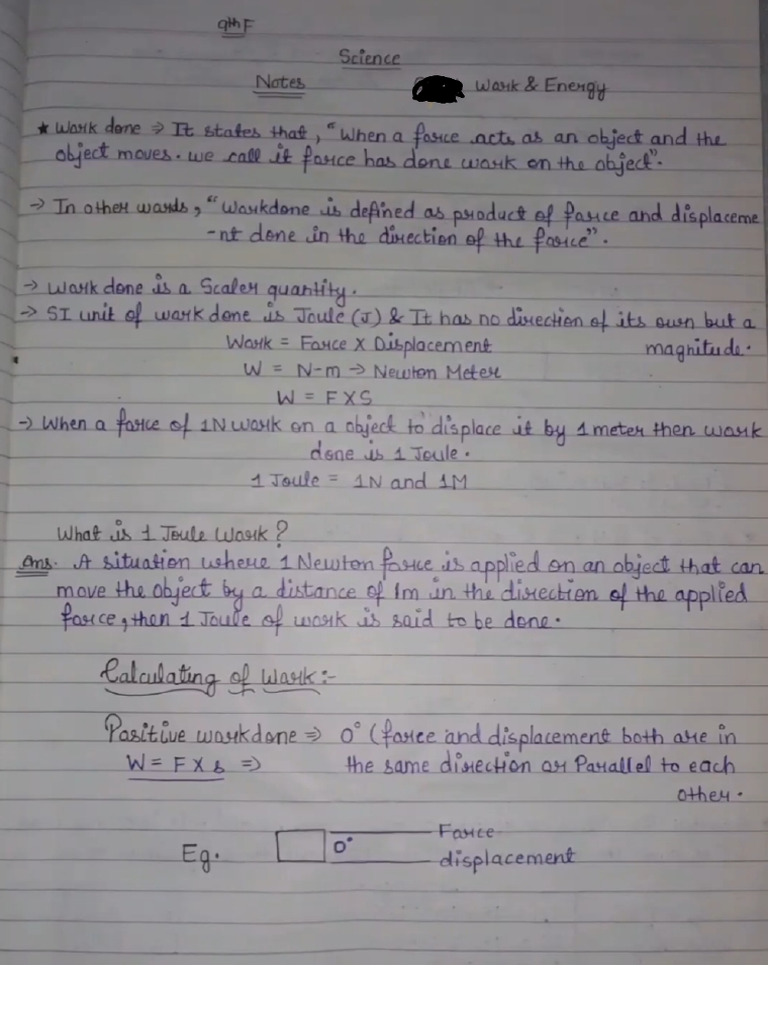 C09L10 Work and Energy Notes | PDF