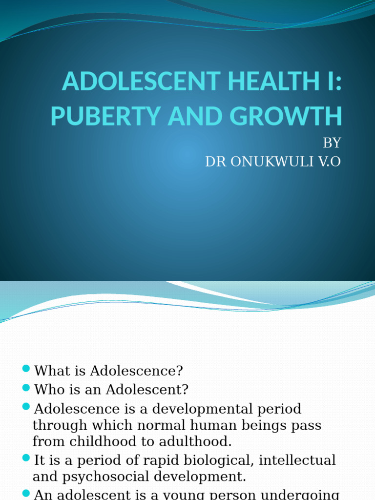 ADOLESCENT HEALTH , PUBERTY AND GROWTH | PDF | Luteinizing Hormone ...