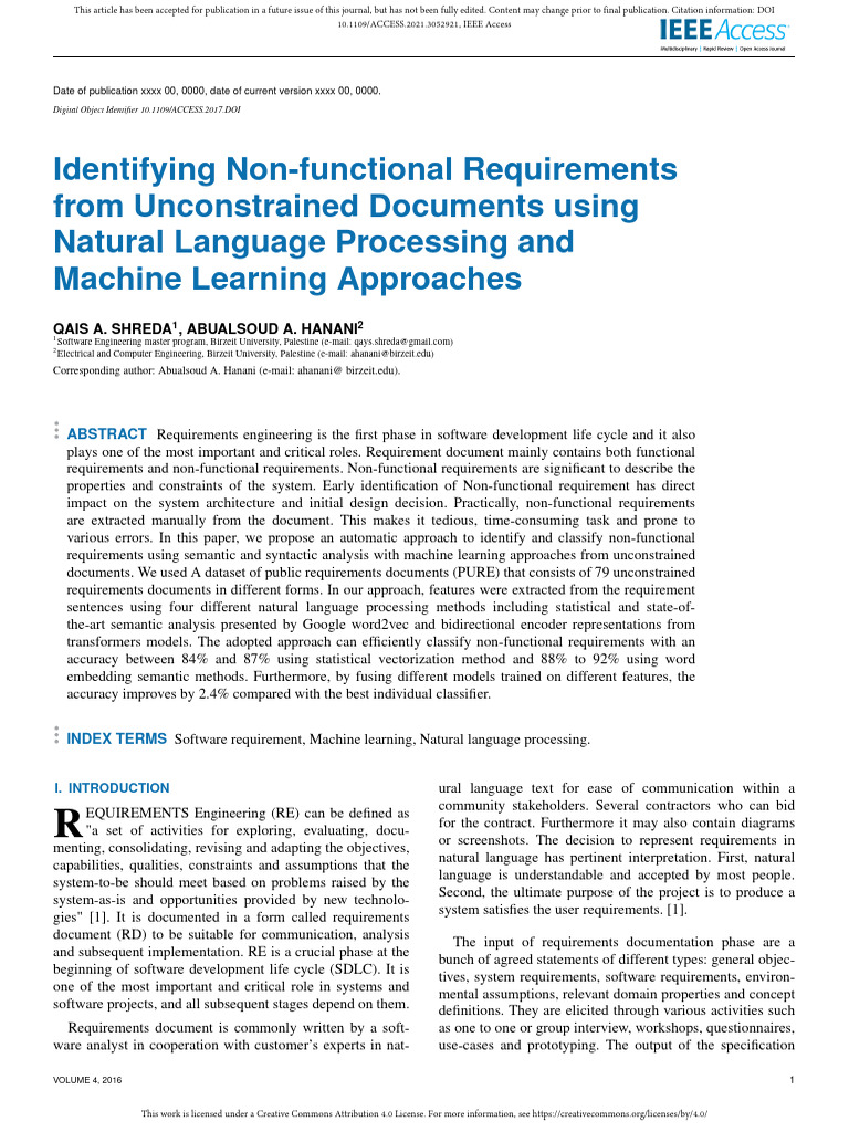 2021 - Identifying Non-Functional Requirements From Unconstrained ...