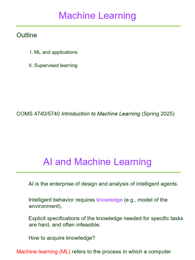 Supervised Learning - PPTX - 20251215 - 173506 - 0000 | PDF | Machine Learning | Applied Mathematics