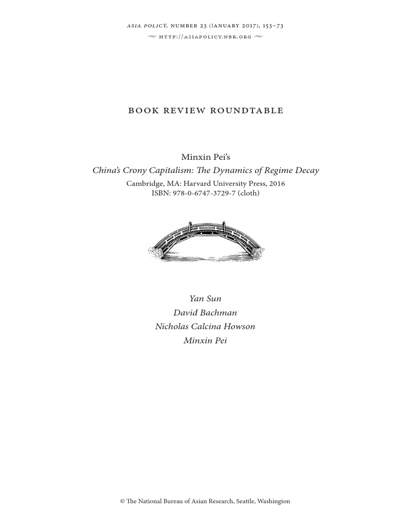 China's Crony Capitalism - The Dynamics of Regime Decay | PDF ...