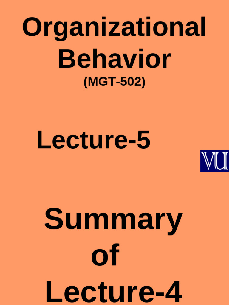 mgt 502 PPT-Lect05 | PDF | Learning | Reinforcement