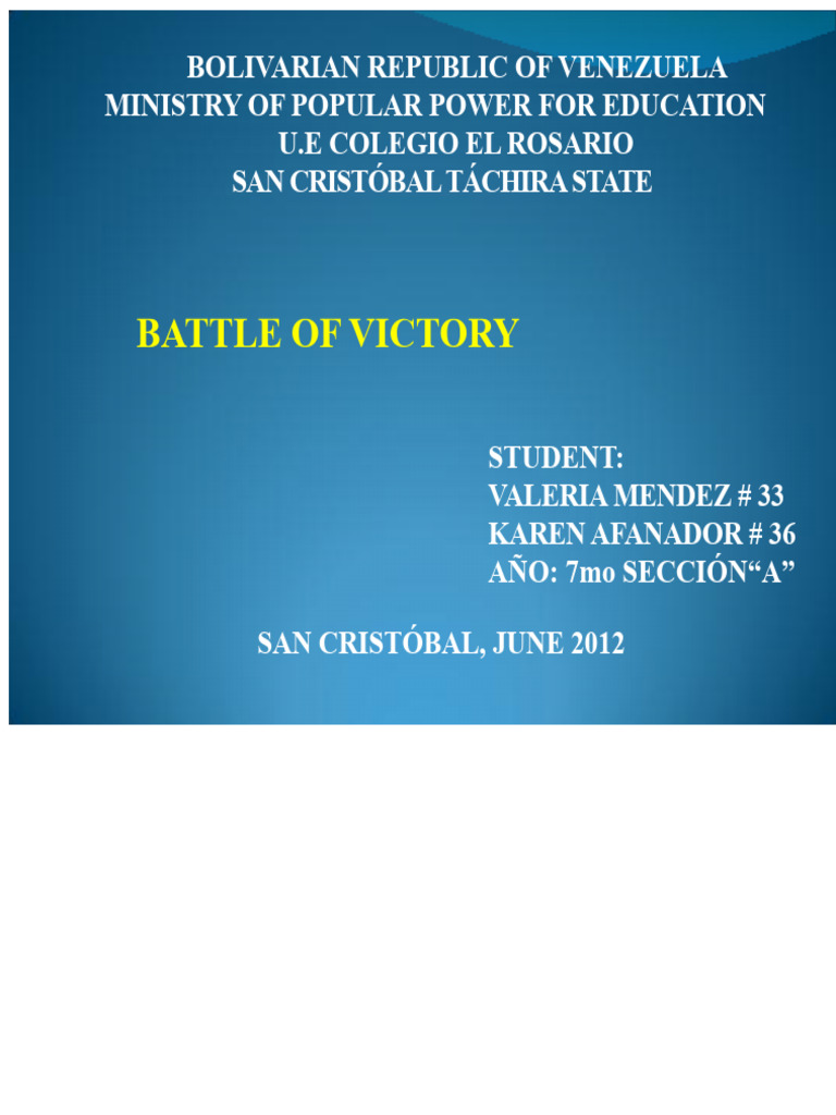 Slides Battle of La Victoria | PDF