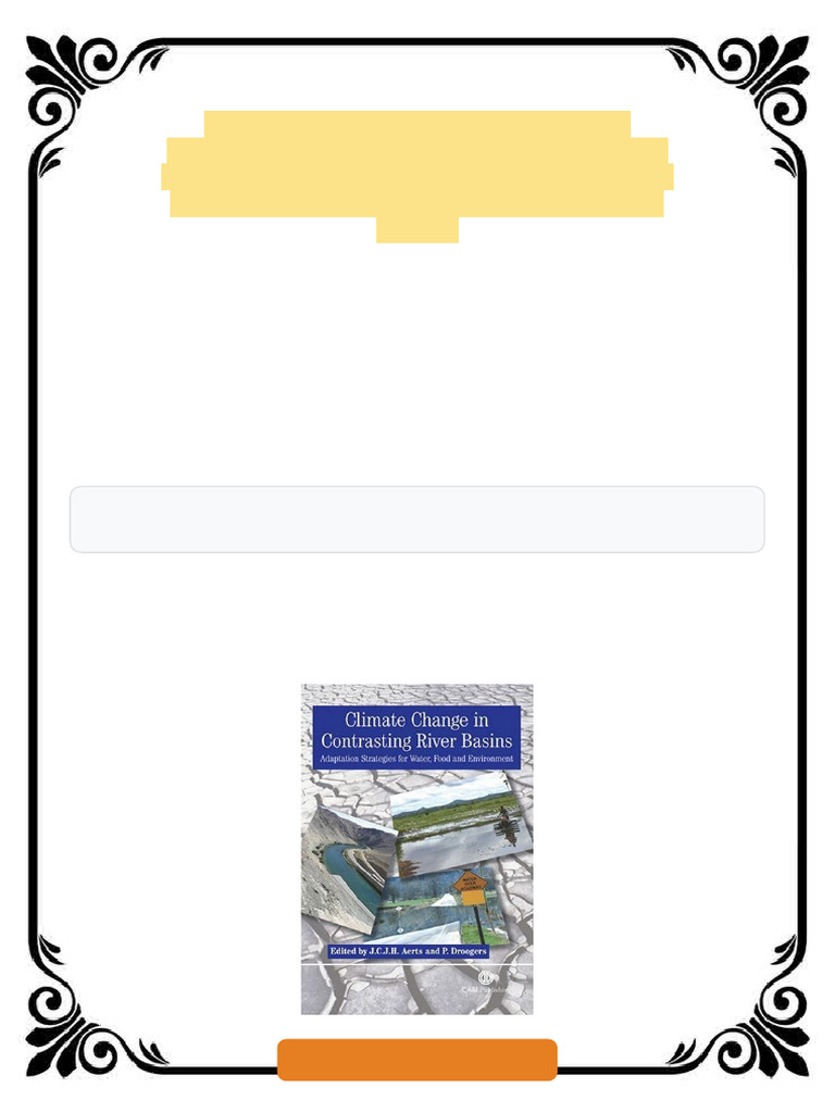 Climate Change in Contrasting River Basins Adaptation Strategies For ...