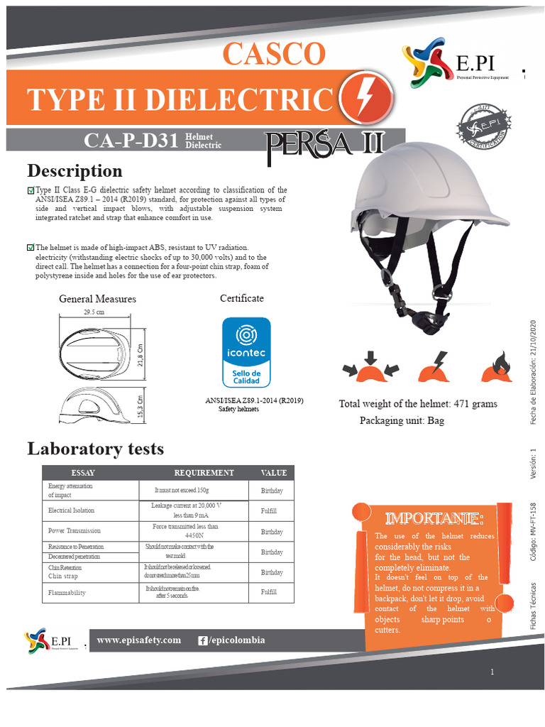 CA-P-D31 Persian TYPE II Helmet PPE | PDF