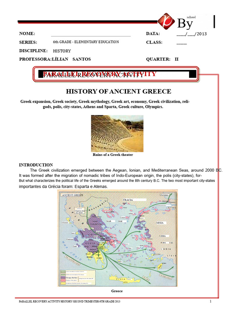 Activity of Parallel Recovery - HISTORY - 6th Year - Greece.pdf | PDF ...