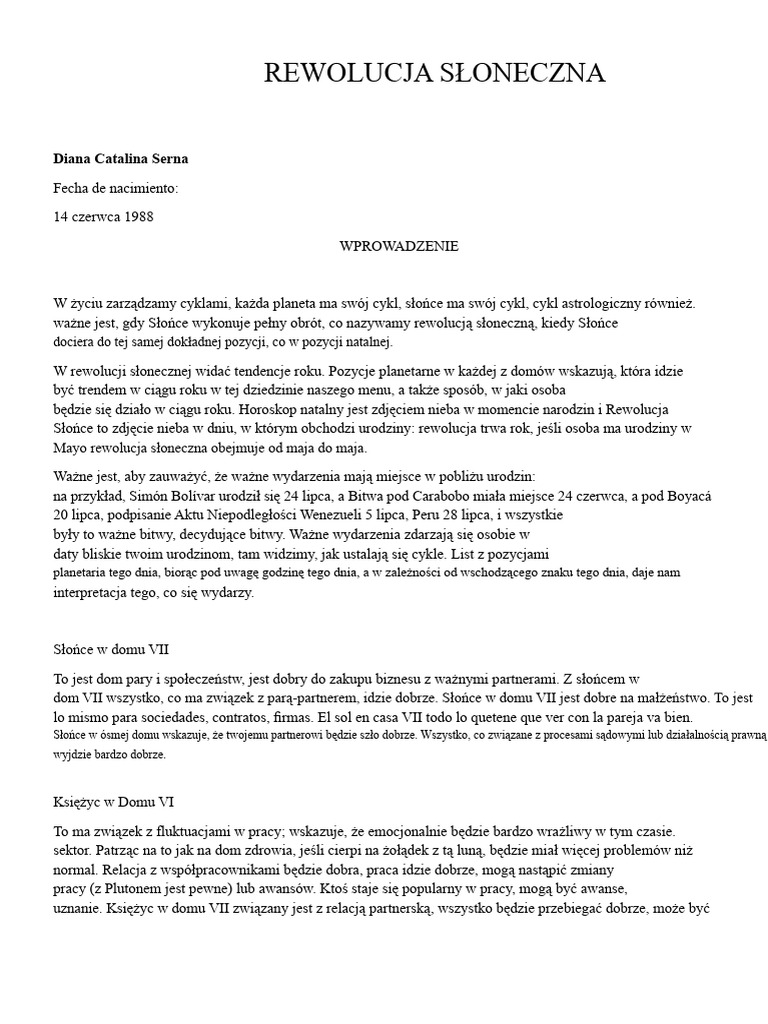 Rewolucja Słoneczna Catalina Serna | PDF