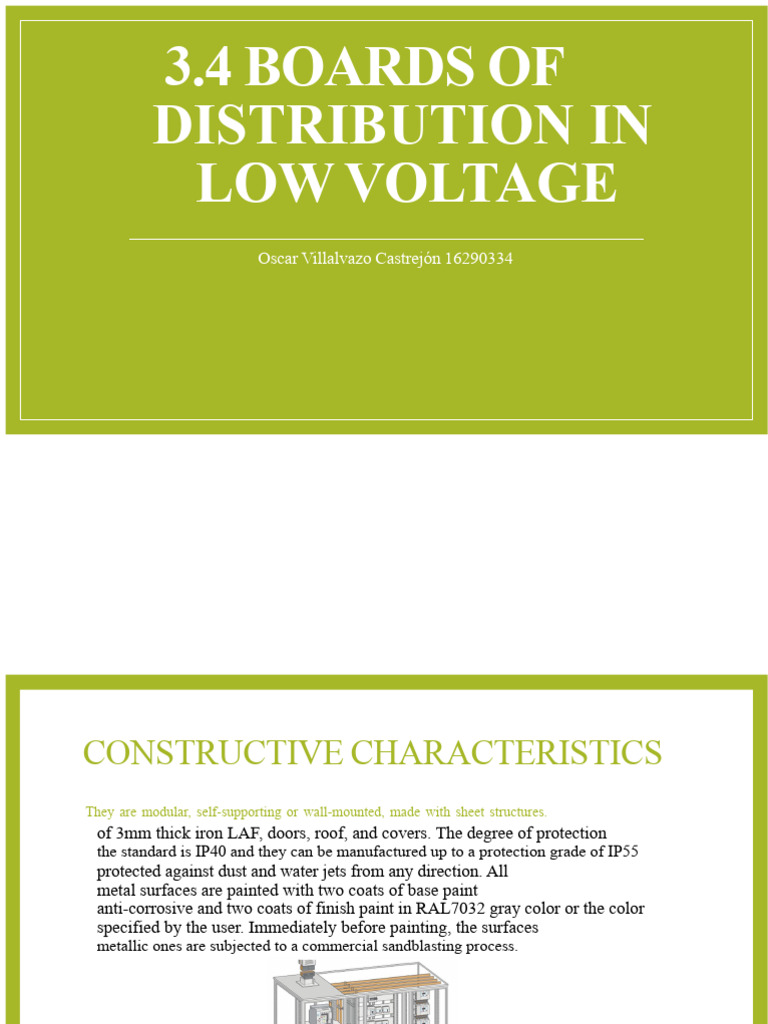 Unit 3 3.4 Low Voltage Distribution Boards Oscar Villalvazo | PDF ...