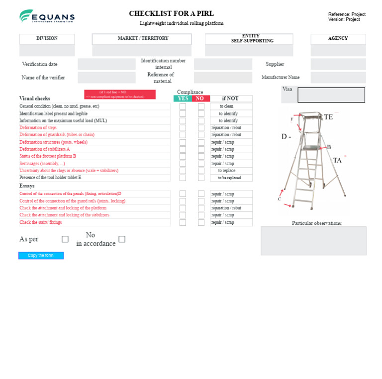 (Form) PLATFORM Verification Sheet | PDF