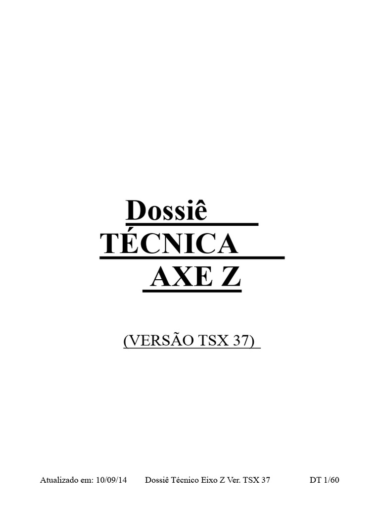 Dossiê Técnico Eixo Z TSX 37 | PDF | Memória de acesso aleatório (RAM ...
