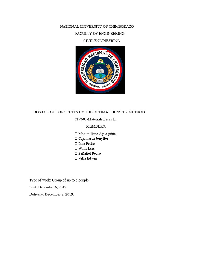 Optimal Density Method for Concrete Dosing | PDF | Concrete | Density