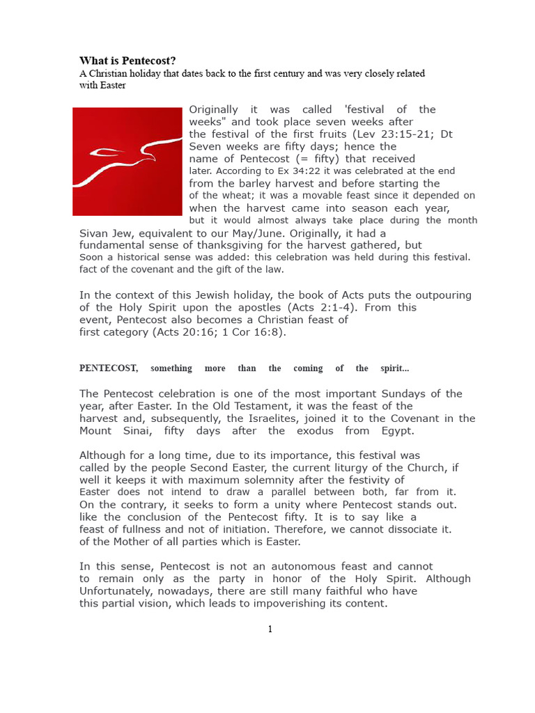 What is Pentecost? | PDF | Pentecost | Holy Spirit