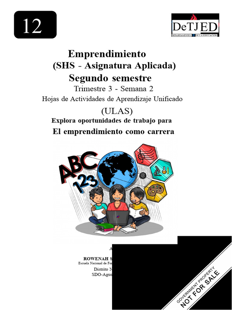 SHS-Q3-WLAS-ENTREP-12-Semana-2-Final | PDF | Iniciativa empresarial | Business