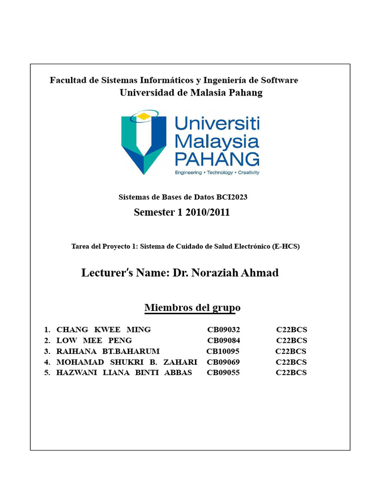 Ejemplo de Propuesta de Proyecto de Base de Datos | PDF | Modelo relacional | Bases de datos