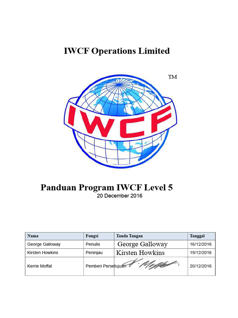 Panduan Program IWCF Level 5 AC-0096 | PDF