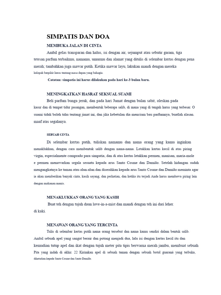 Simpatis Dan Doa | PDF