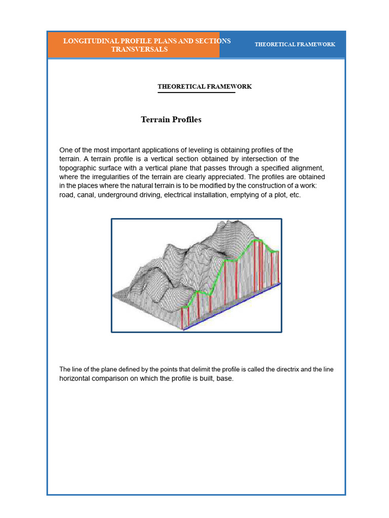 Terrain Profile Plans and Sections Guide | PDF | Slope | Cartesian ...
