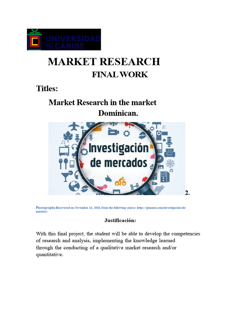 Final Project Market Research | PDF | Marketing Research | Quantitative ...