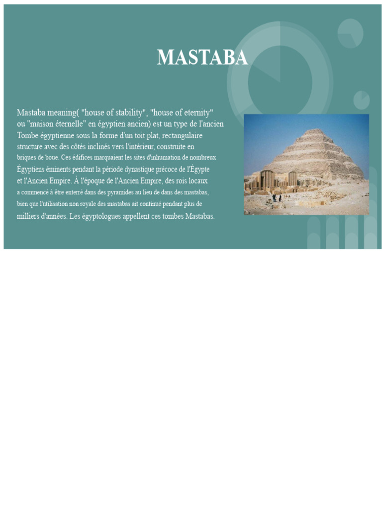 Histoire et structure des mastabas égyptiennes | PDF | Égypte antique