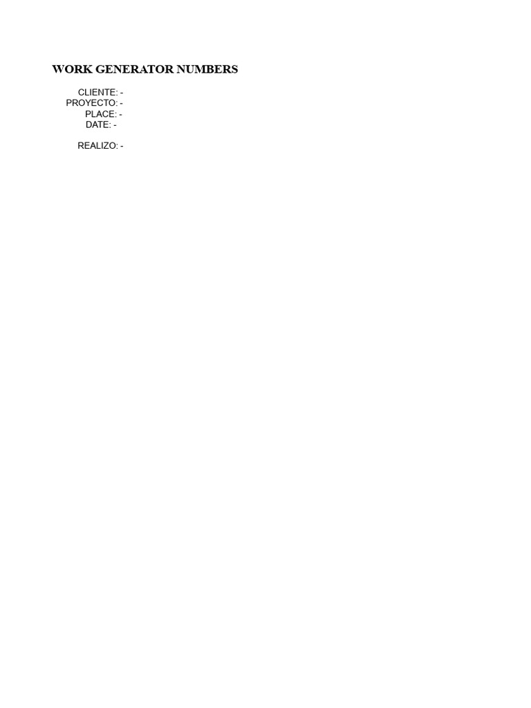 Household Work Generators | PDF