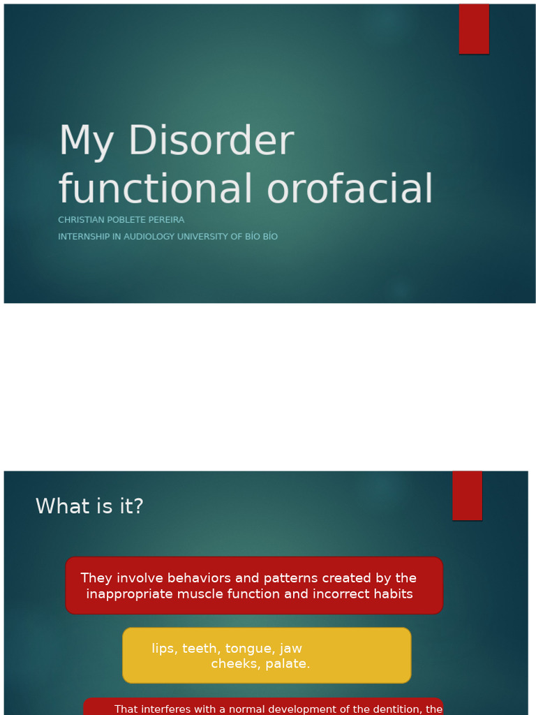 My Orofacial Functional Disorder | PDF