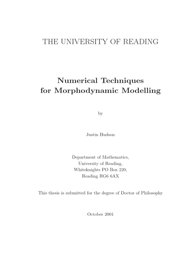J Hudson Thesis PDF | PDF | Physics | Mechanics