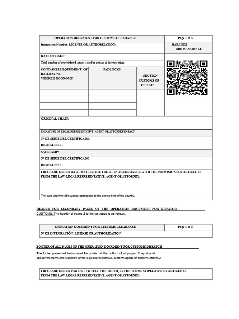 customs office | PDF | Qr Code | Barcode