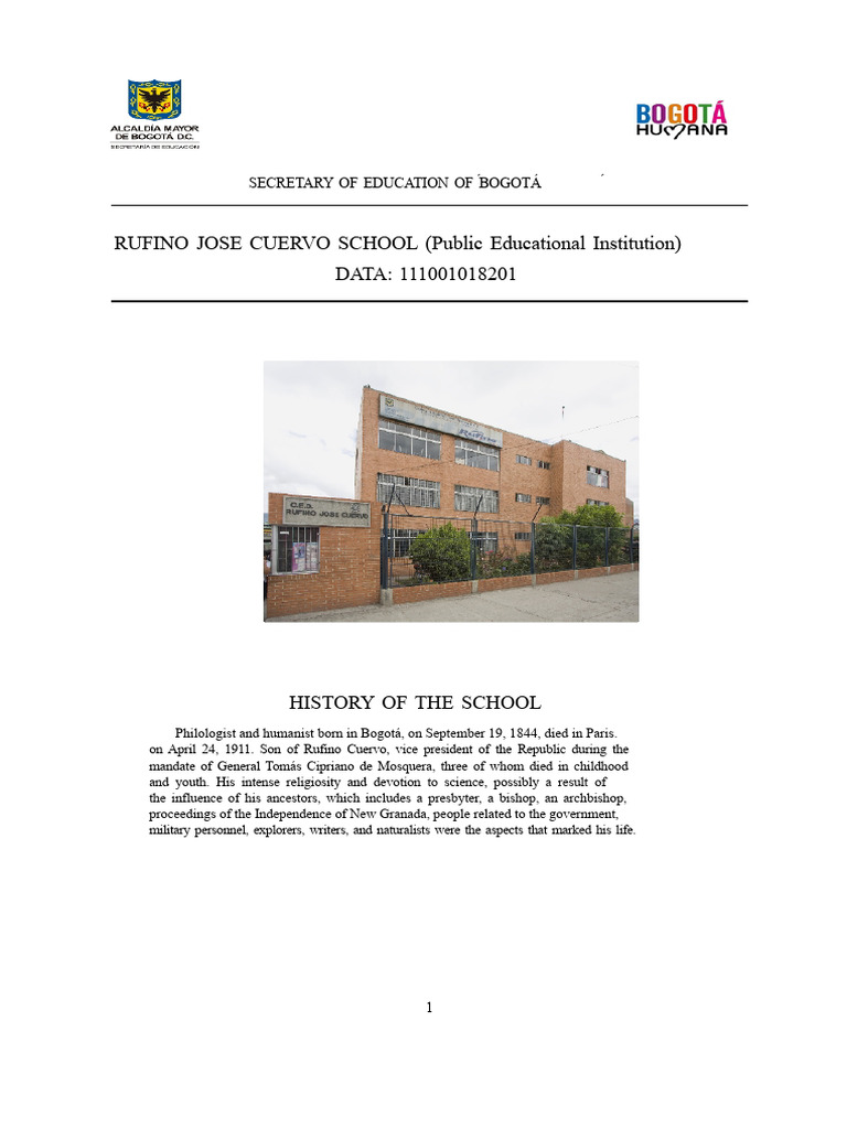 Rufino Jose Cuervo School Overview | PDF | Colombia