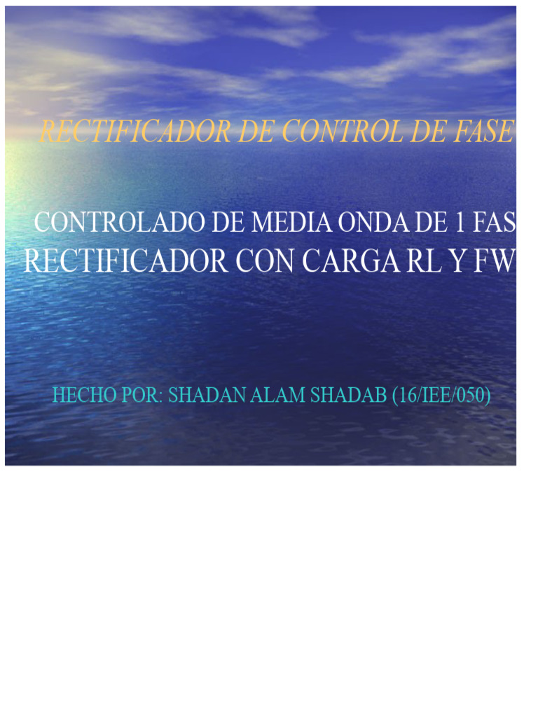 presentación de electrónica de potencia por Shadan Alam | PDF ...