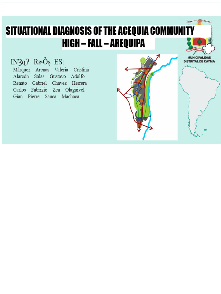 Situational Diagnosis of The Acequia Alta Community - Cayma - Arequipa ...