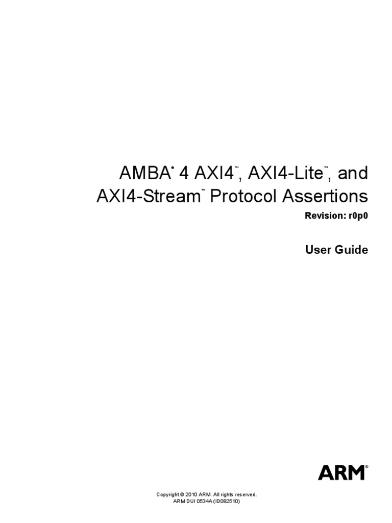 DUI0534A Amba 4 Axi4 Protocol Assertions r0p0 Ug | PDF | Communications ...