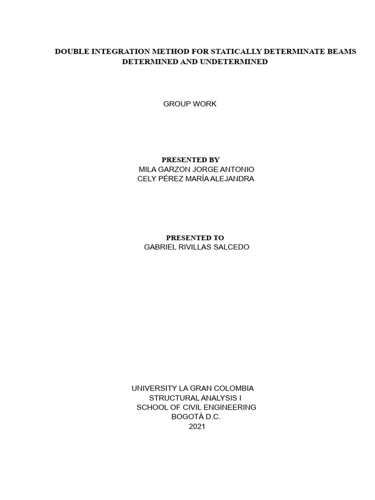 Double Integration Method for Beams | PDF | Beam (Structure ...