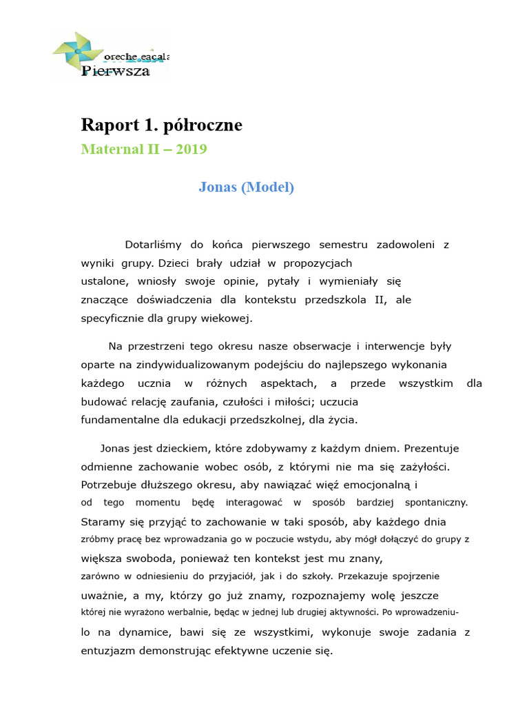 Raport Model 1 | PDF