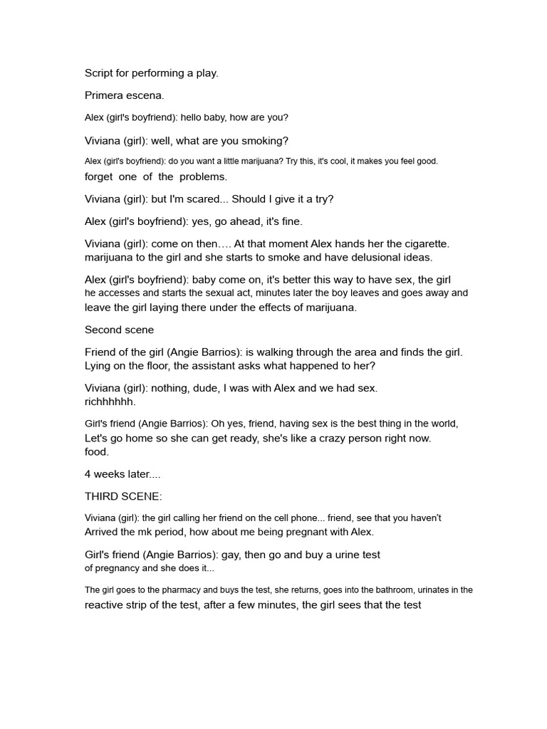 Script for performing a play | PDF | Pregnancy