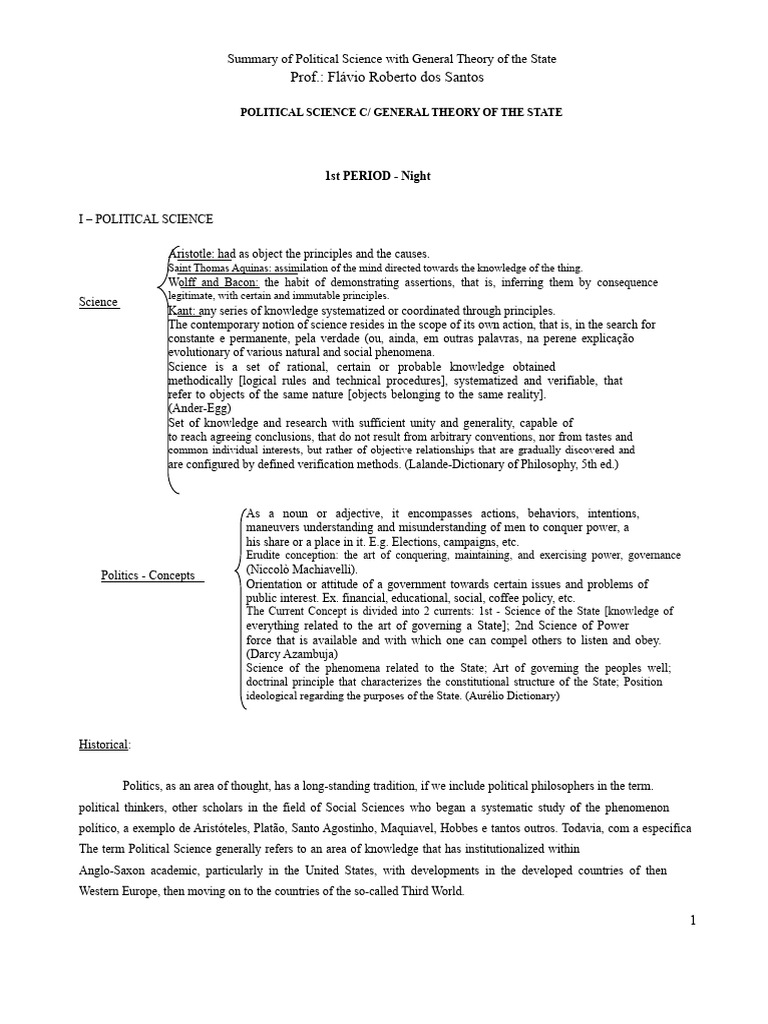Overview of Political Science Concepts | PDF | Science | Theory