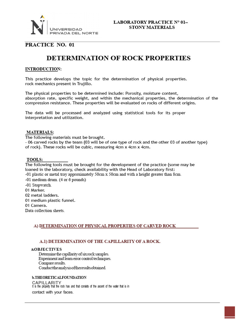 LABORATORY 01 - Stone Materials | PDF | Deformation (Engineering ...