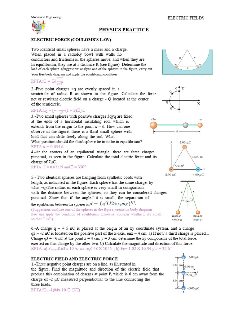 Electric Fields and Forces in Physics | PDF | Force | Electric Field