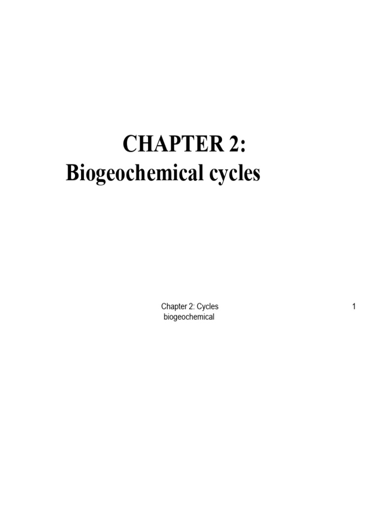 Chapter 2 Biogeochemical Cycles | PDF | Water Cycle | Water