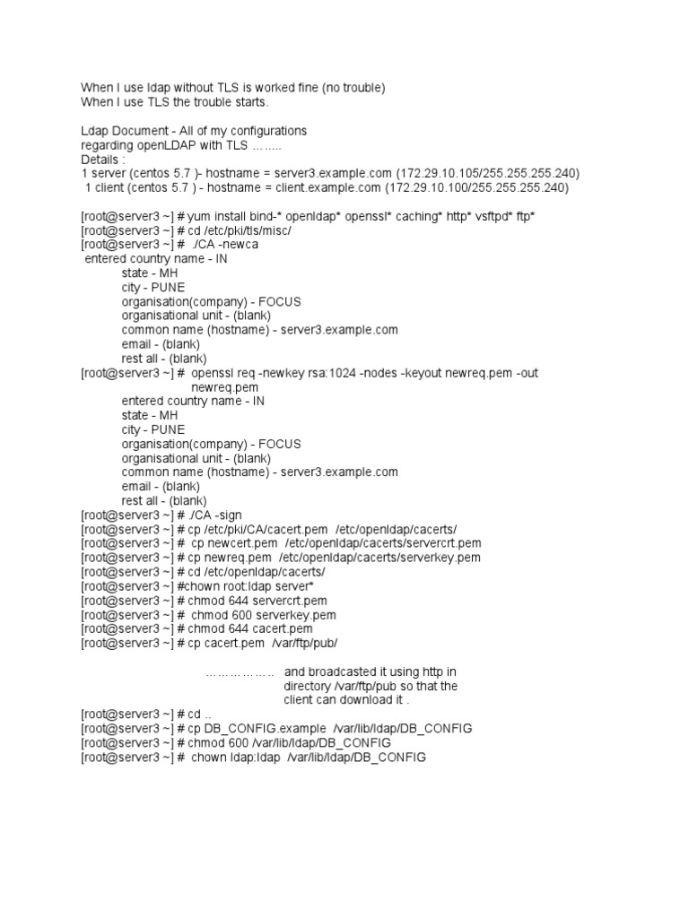 Ldap Configuration With Tls | PDF | Transport Layer Security | Access ...