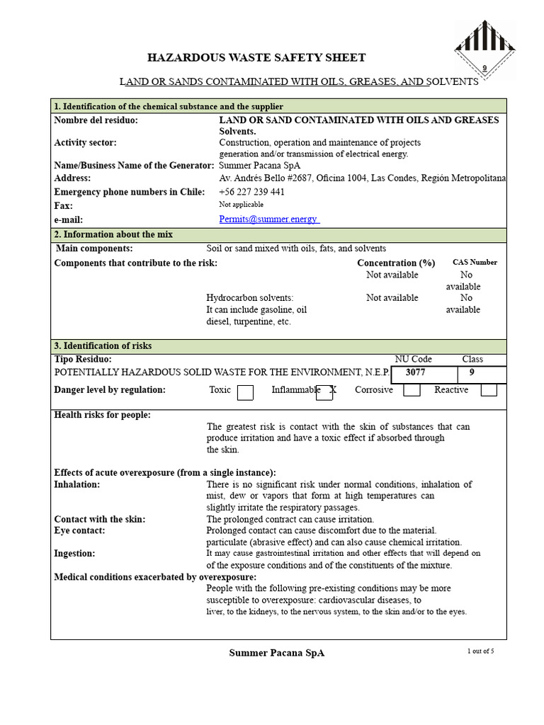 Hazardous Waste Safety for Contaminated Land | PDF | Solvent | Toxicity
