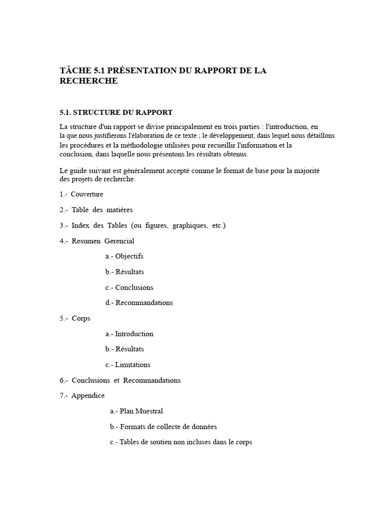 Guide de rédaction d'un rapport de recherche | PDF | Échantillonnage ...