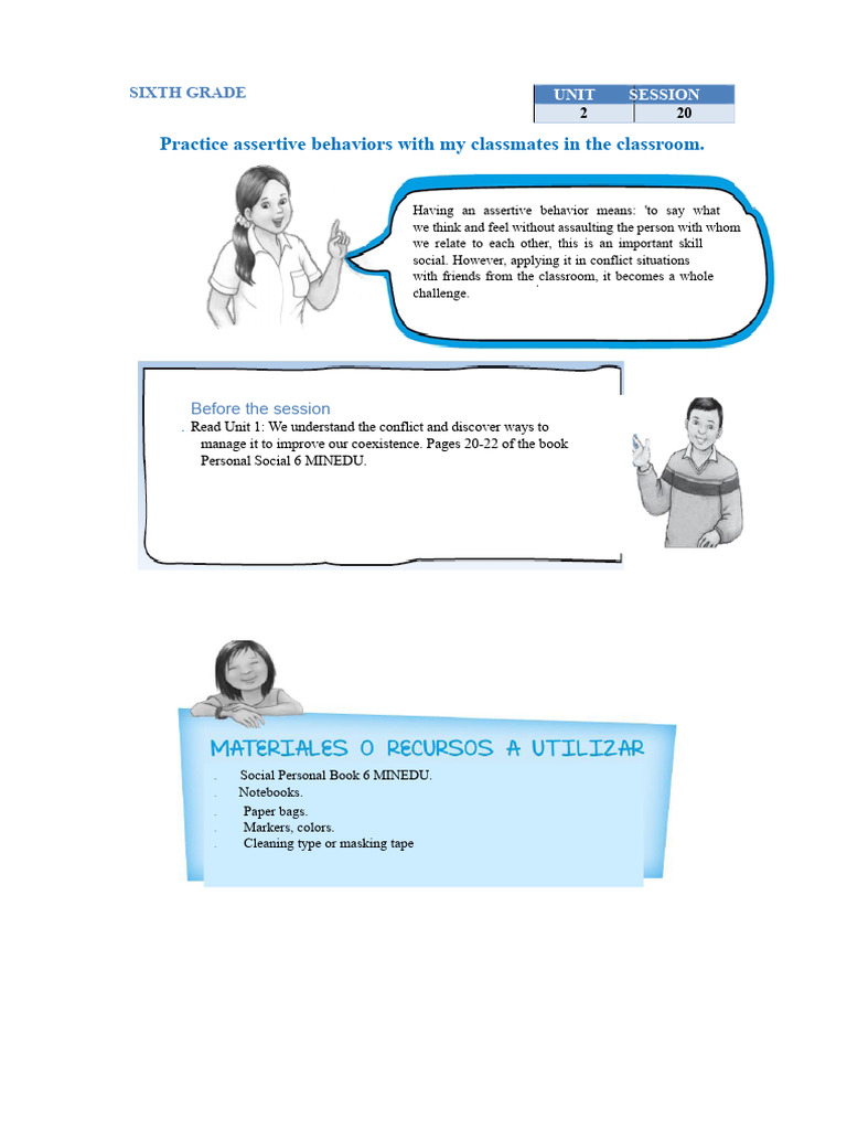 Session 20 - Unit 2 - 6th Grade - Personnel - WITHOUT CORRECTION | PDF ...