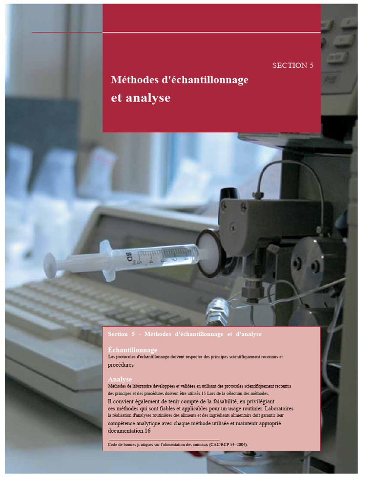 Méthodes d'échantillonnage et d'analyse | PDF