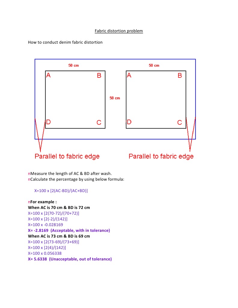 Fabric Distortion Problem | PDF