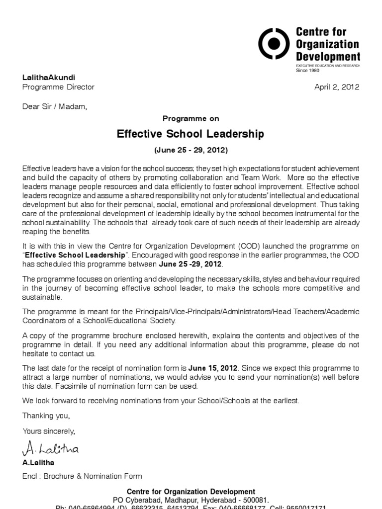 Effective School Leadership | PDF | Leadership | Organization Development