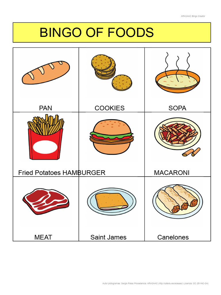 Food Bingo Game Creator Tool | PDF