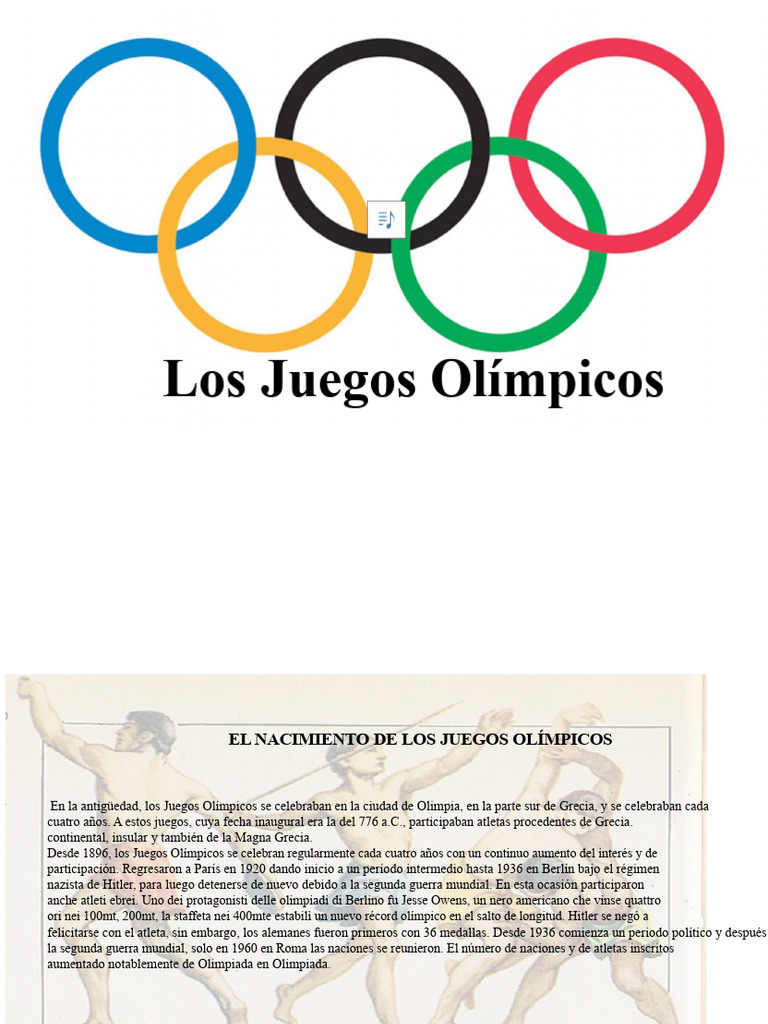 Historia de los Juegos Olímpicos | PDF | Juegos olímpicos | juegos ...