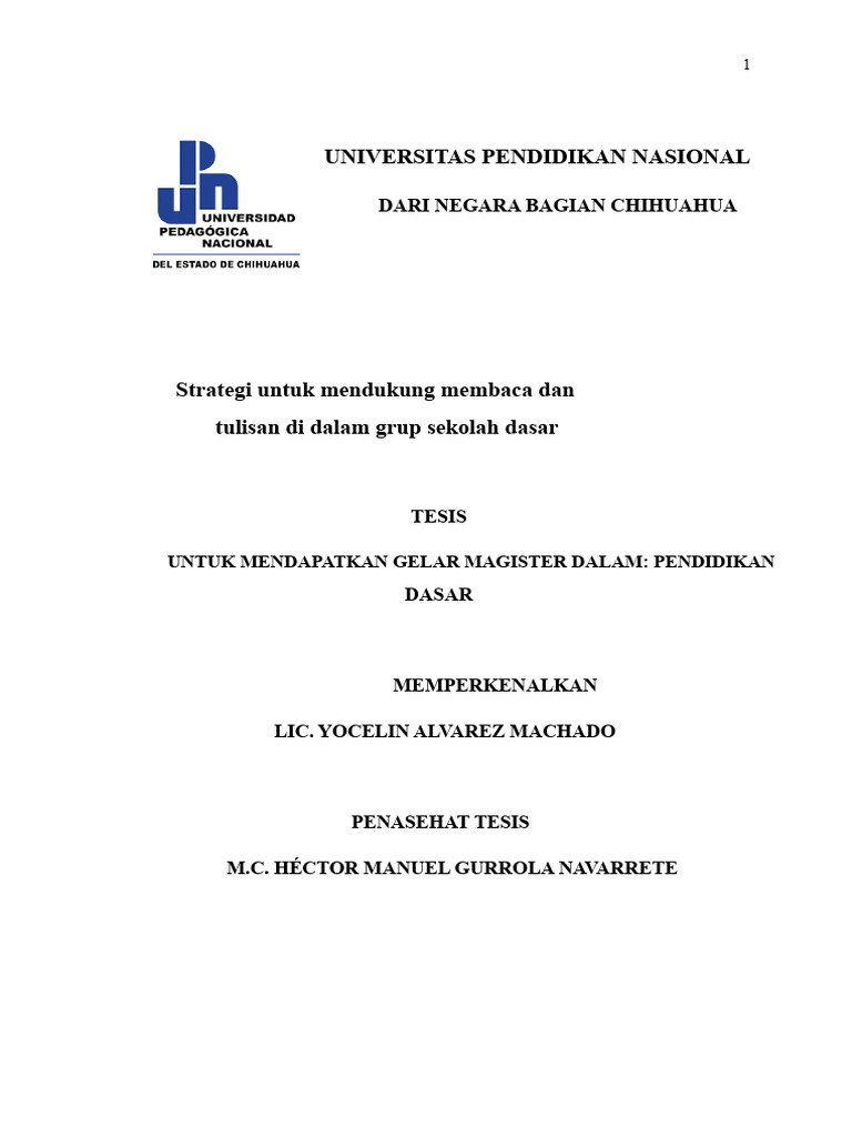 contoh tesis | PDF