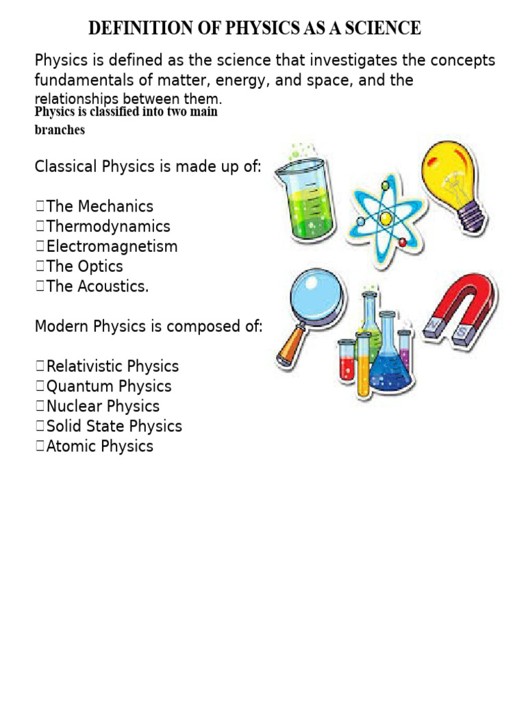 Understanding Physics: Definitions & Measurements | PDF | Physics ...
